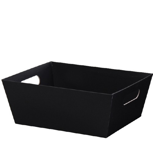 Boxco Matte Black Large Market Tray - SAKSCO Gourmet Basket Supplies