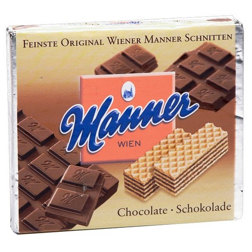Manner Wafers Chocolate 48/75g - SAKSCO Gourmet Basket Supplies