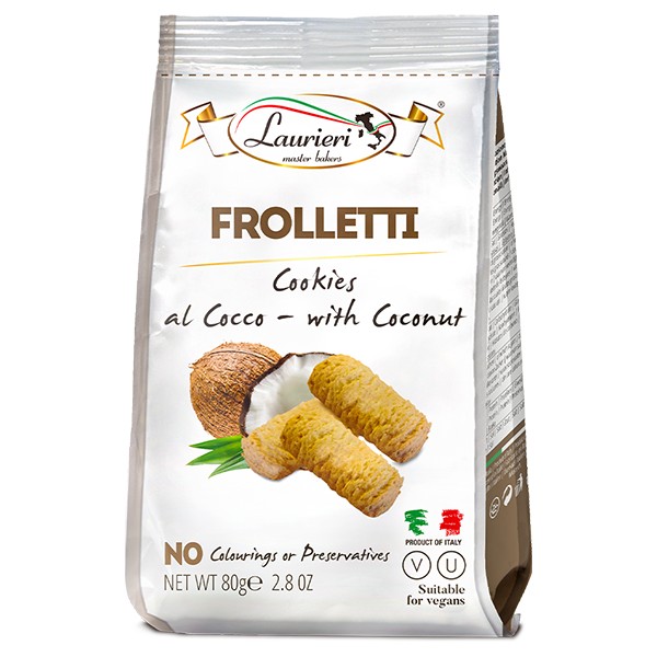 Laurieri Cookies Bag Froletti Coconut 80g/2.8 oz - SAKSCO Gourmet ...