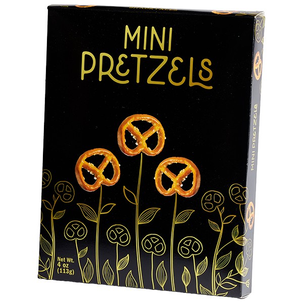 Snacktales Mini Pretzels Black 113g/4 oz - SAKSCO Gourmet Basket Supplies
