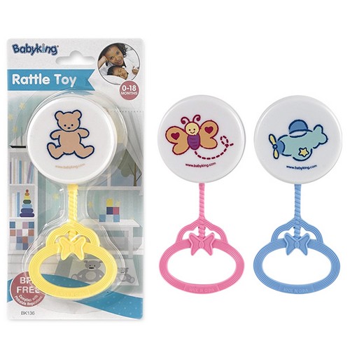 +Baby King Rattle Toy Assorted - SAKSCO Gourmet Basket Supplies
