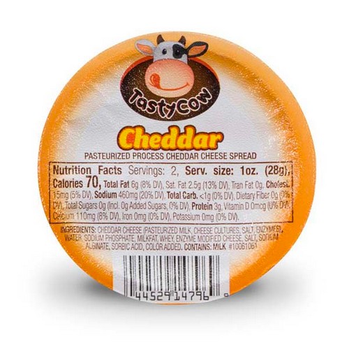 Tasty Cow Cheddar Cheese Cups 2oz - SAKSCO Gourmet Basket Supplies