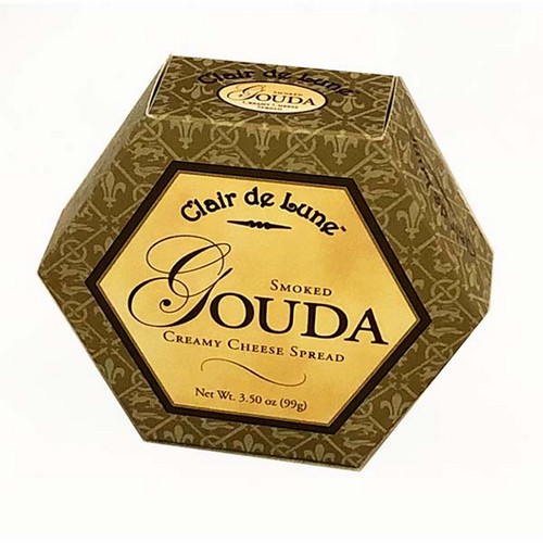 Smoked Gouda Cheese Spread Hex Box Gold 3.5oz - SAKSCO Gourmet Basket ...