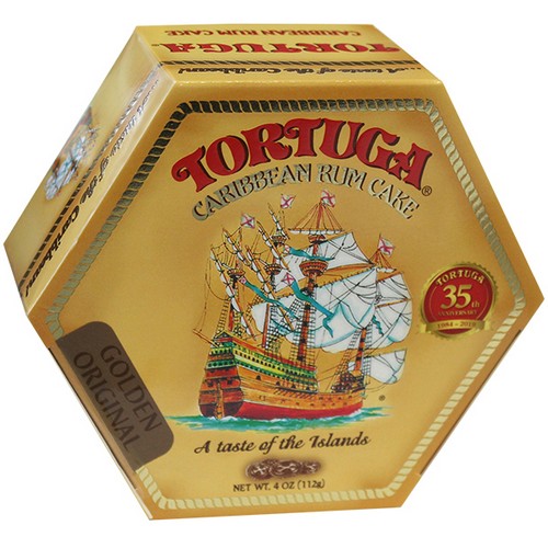 +Tortuga Caribbean Rum Cake Golden Original 4oz/113g - SAKSCO Gourmet ...