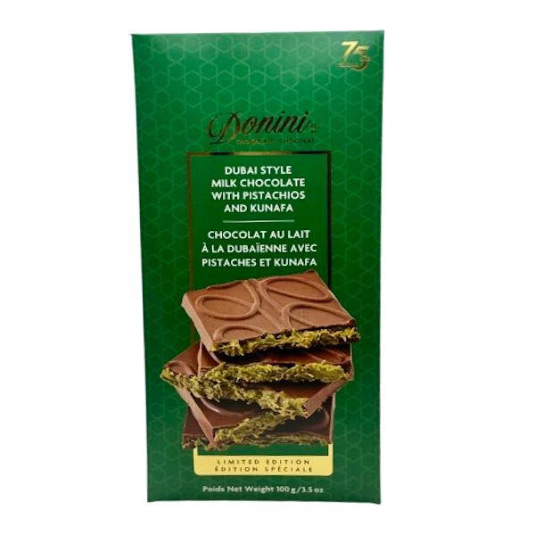 +Donini Dubai Style Milk Chocolate with Pistachios and Kunafa 100g ...