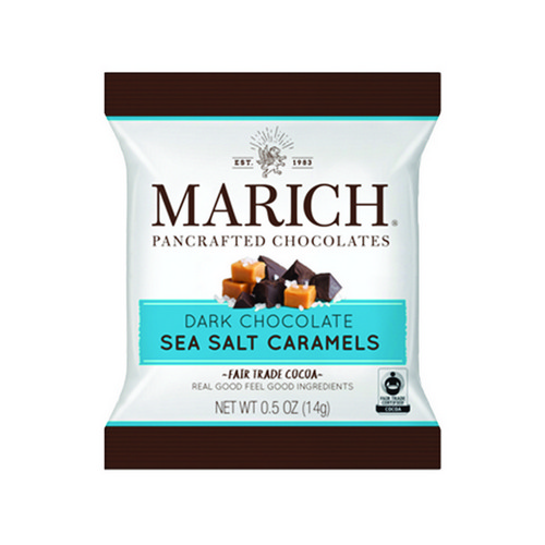 Marich Dark Chocolate Sea Salt Caramels 5oz/14g - SAKSCO Gourmet Basket ...